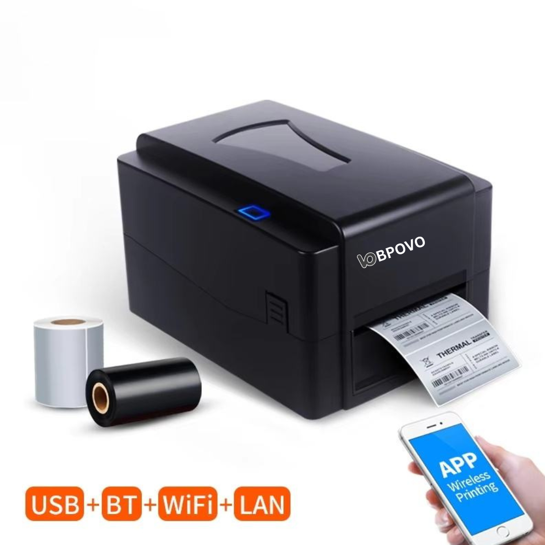 Label Printer DTL/TTL 4-inch Barcode Sticker USB+BT/LAN BPOVO BO-4603 ...